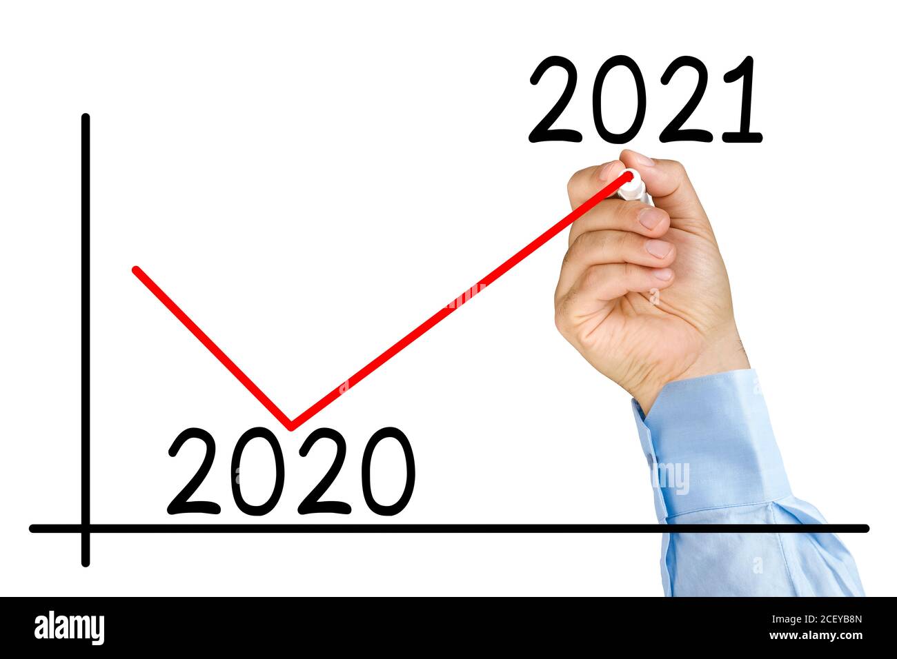 Hand drawing goals graph hi-res stock photography and images - Alamy