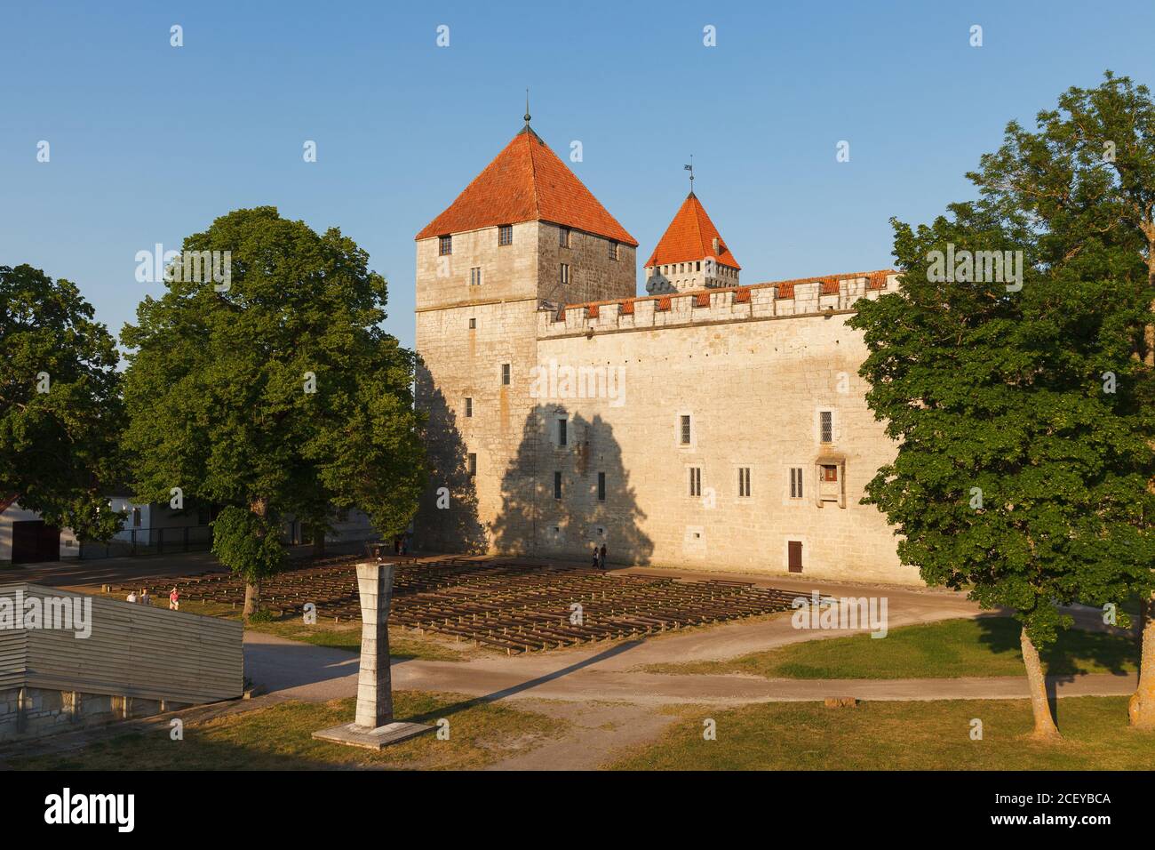 Kuressaare Castle in Saaremaa, Estonia. Sunny summer day Stock Photo ...
