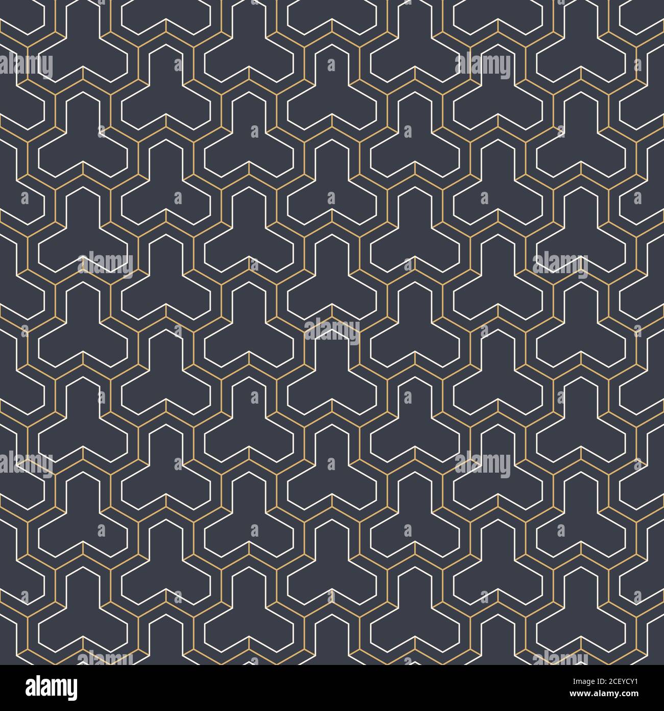 Abstract seamless pattern. Modern stylish texture. Linear style. Geometric tiles with triple ...