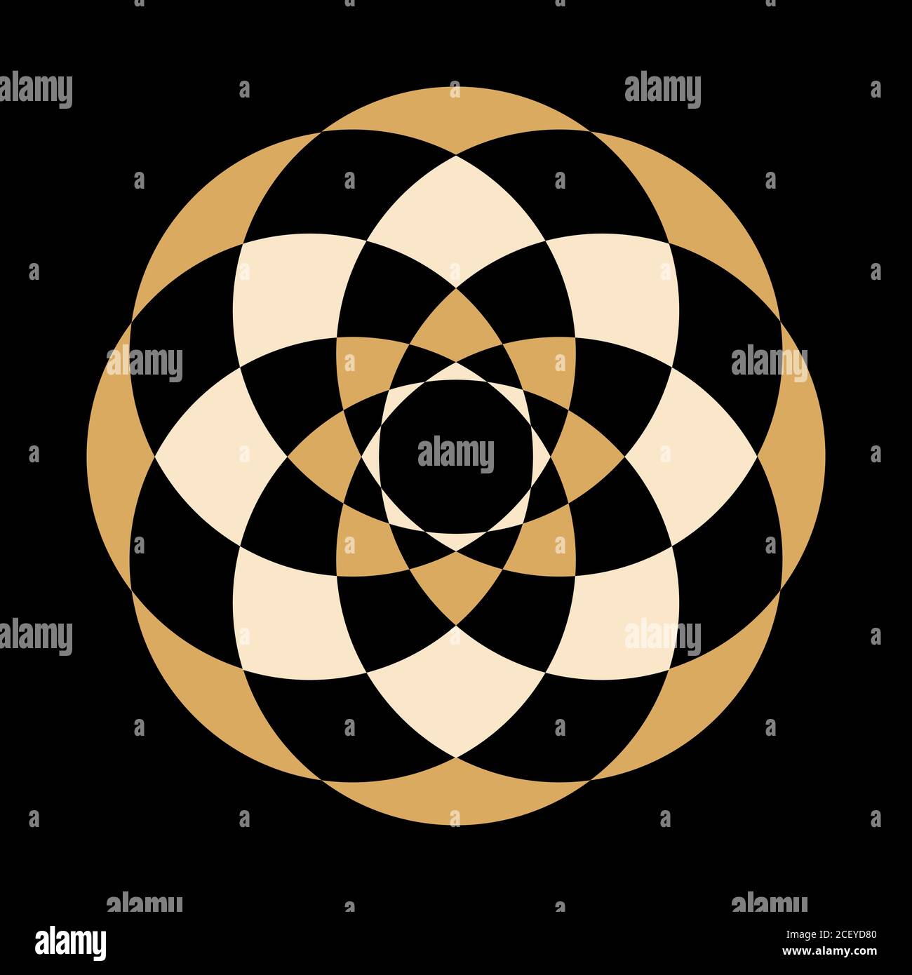 Symmetrical lotus flower vector hi-res stock photography and images - Alamy