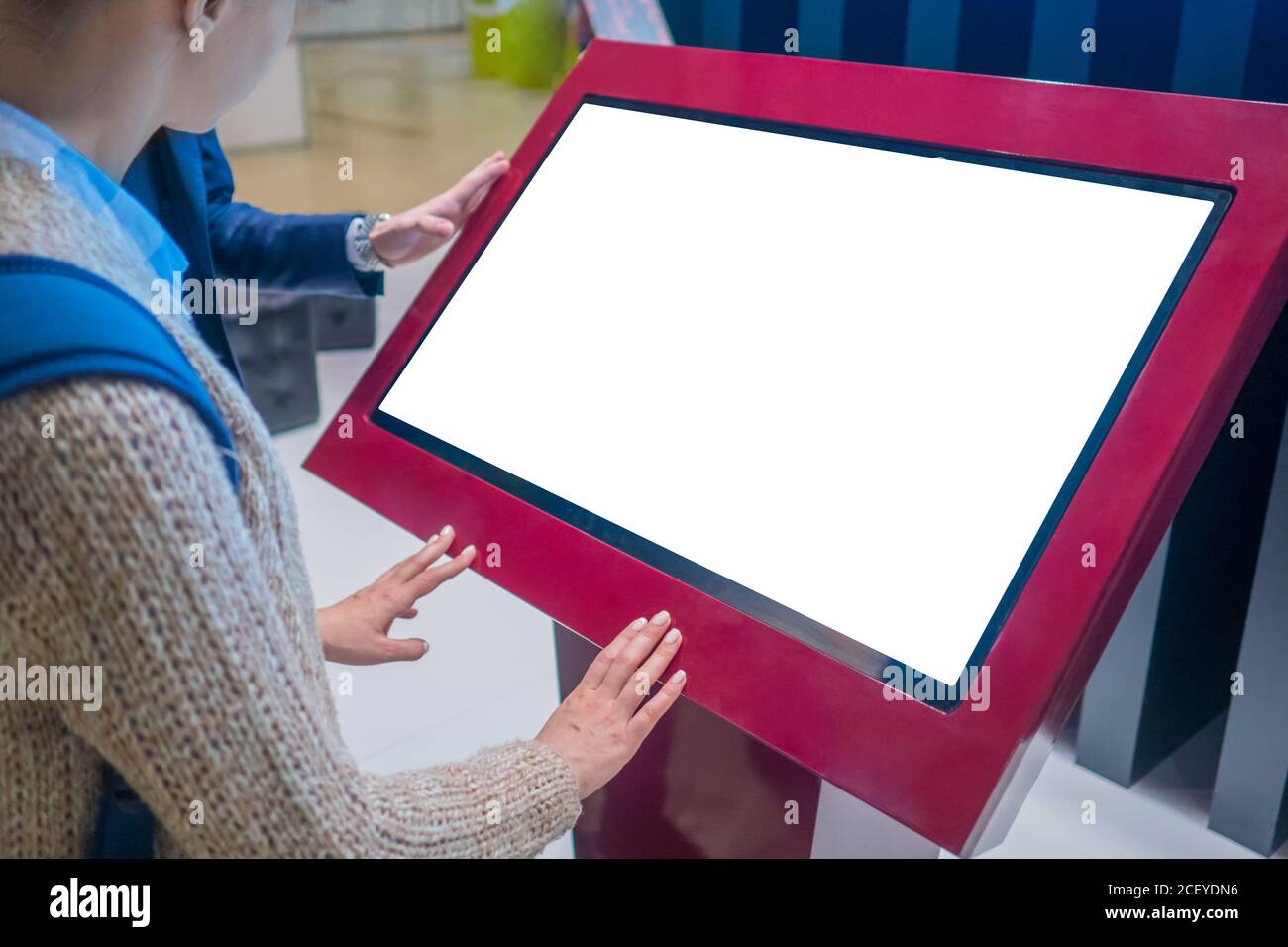 Mock up, copyspace, template, isolated, white screen, futuristic ...