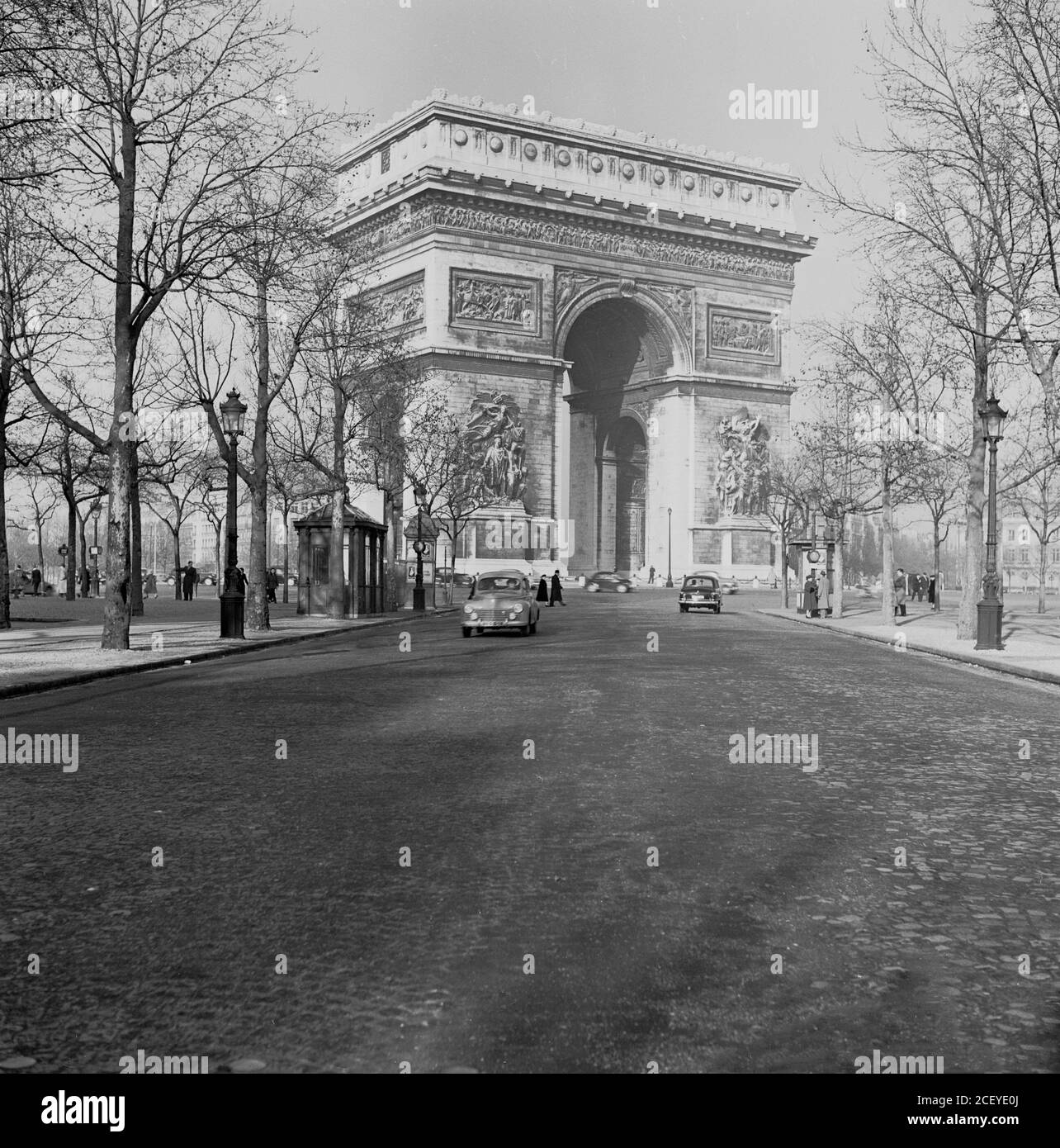 1950s, historical, Paris, France, a view from this era of one of the ...