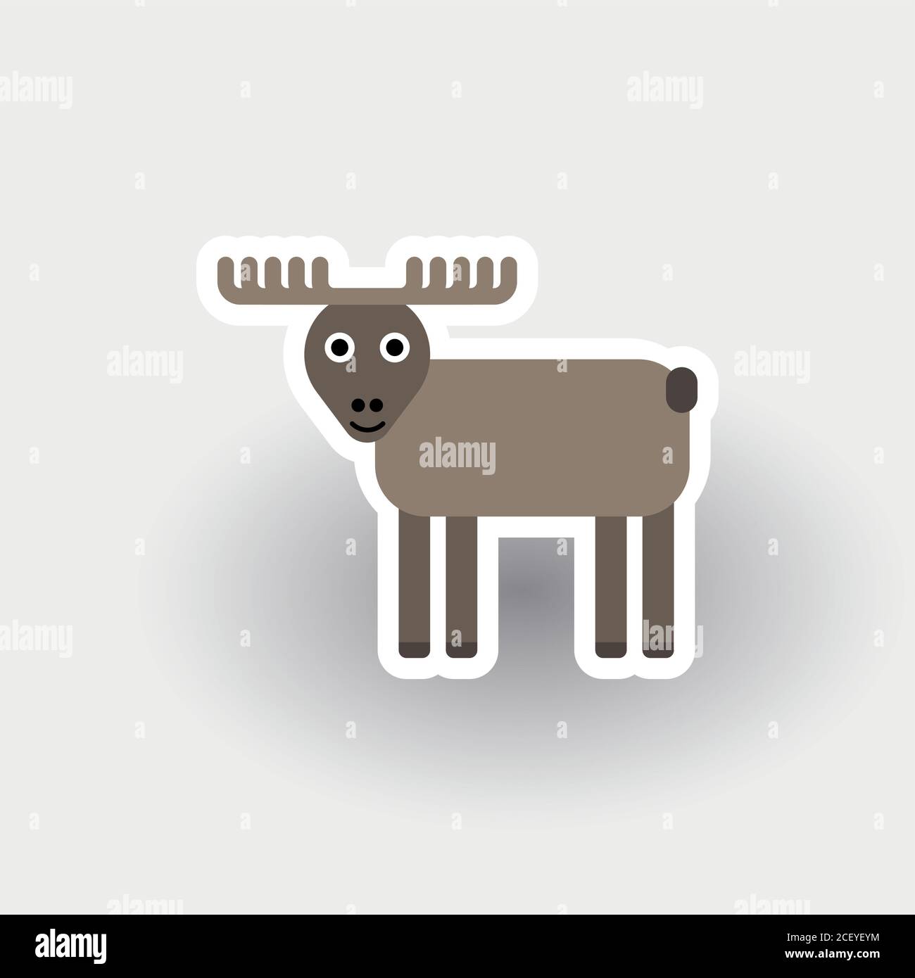 Cartoon smiling moose hi-res stock photography and images - Alamy