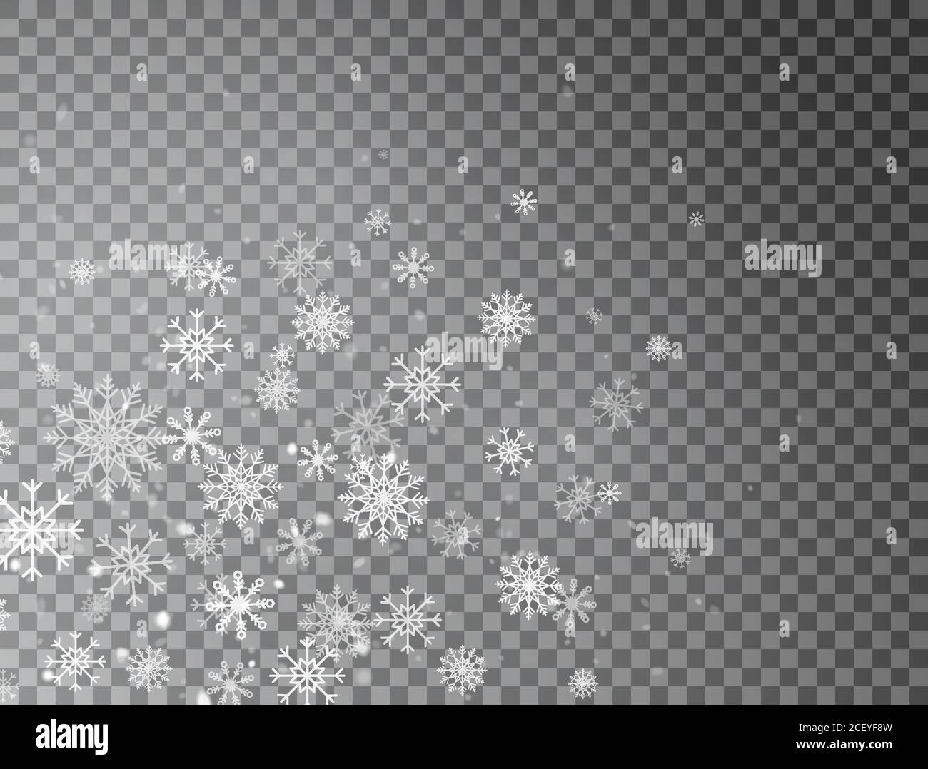 Realistic snowflakes splash on transparent background. Winter ...