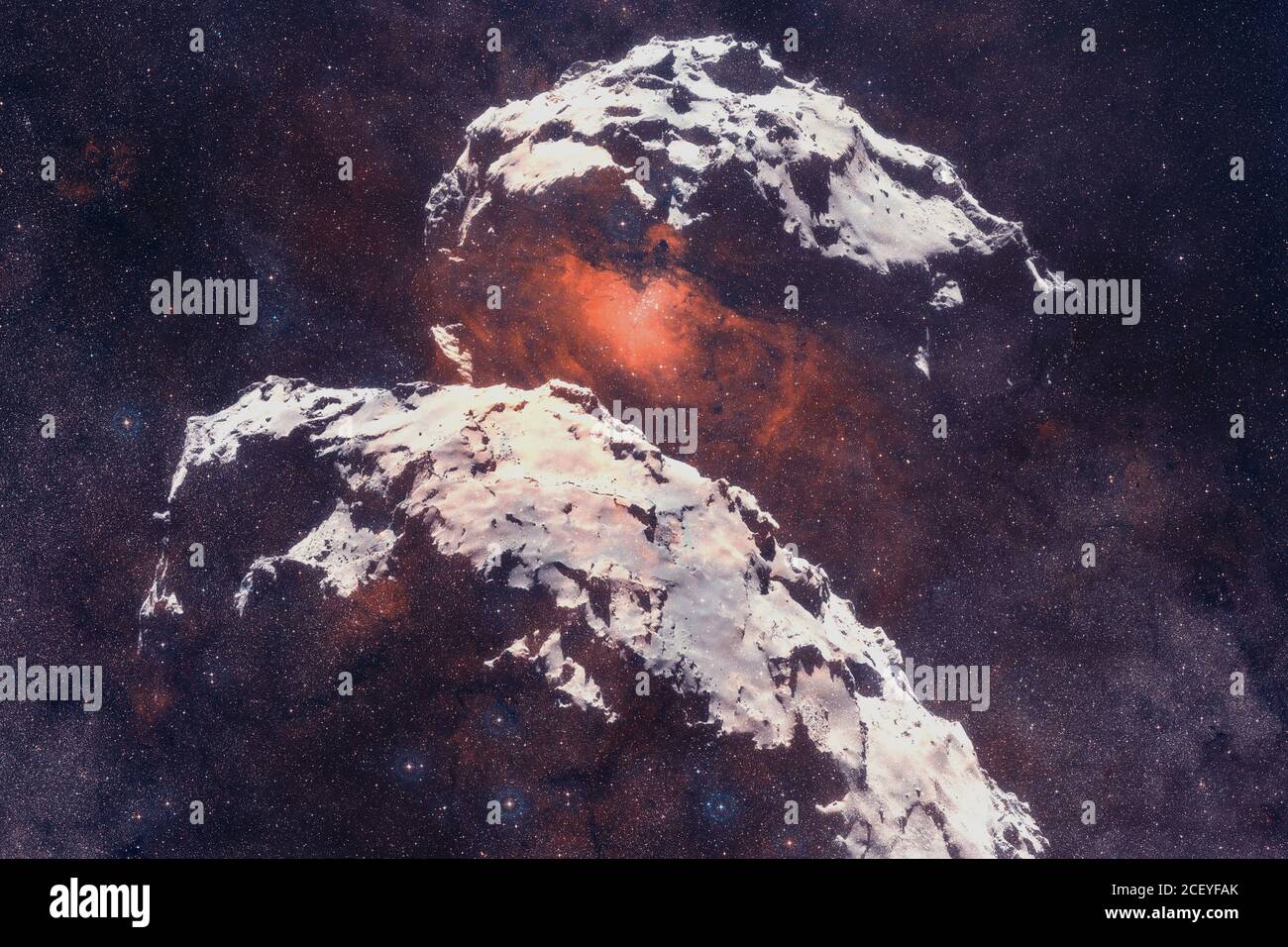 Comet 67P Churyumov-Gerasimenko. Awesome print for wallpaper. Elements ...