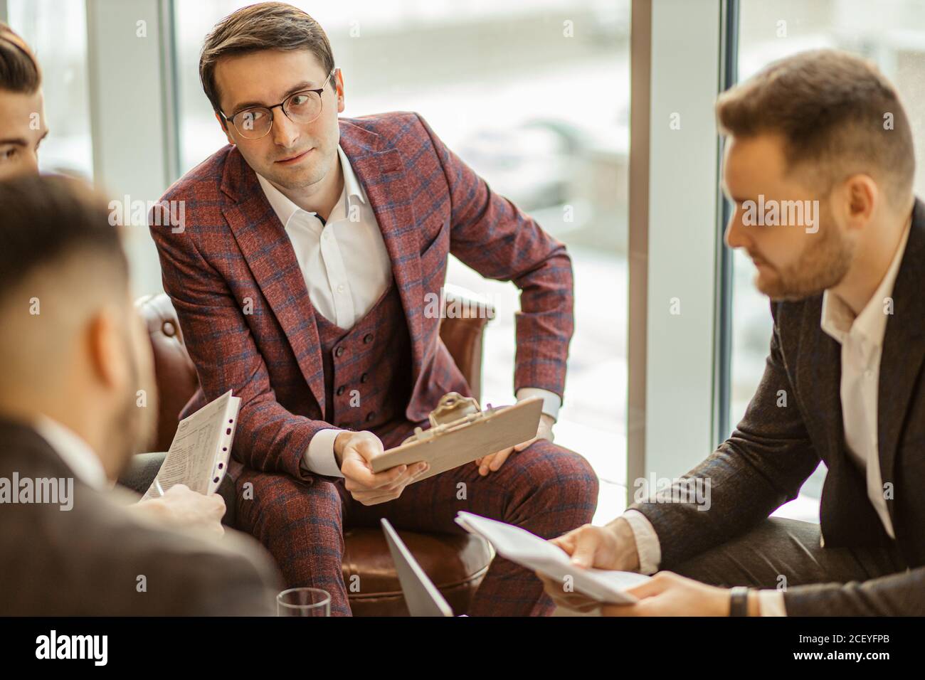 Medium caucasian businessman wearing formal hi-res stock photography ...