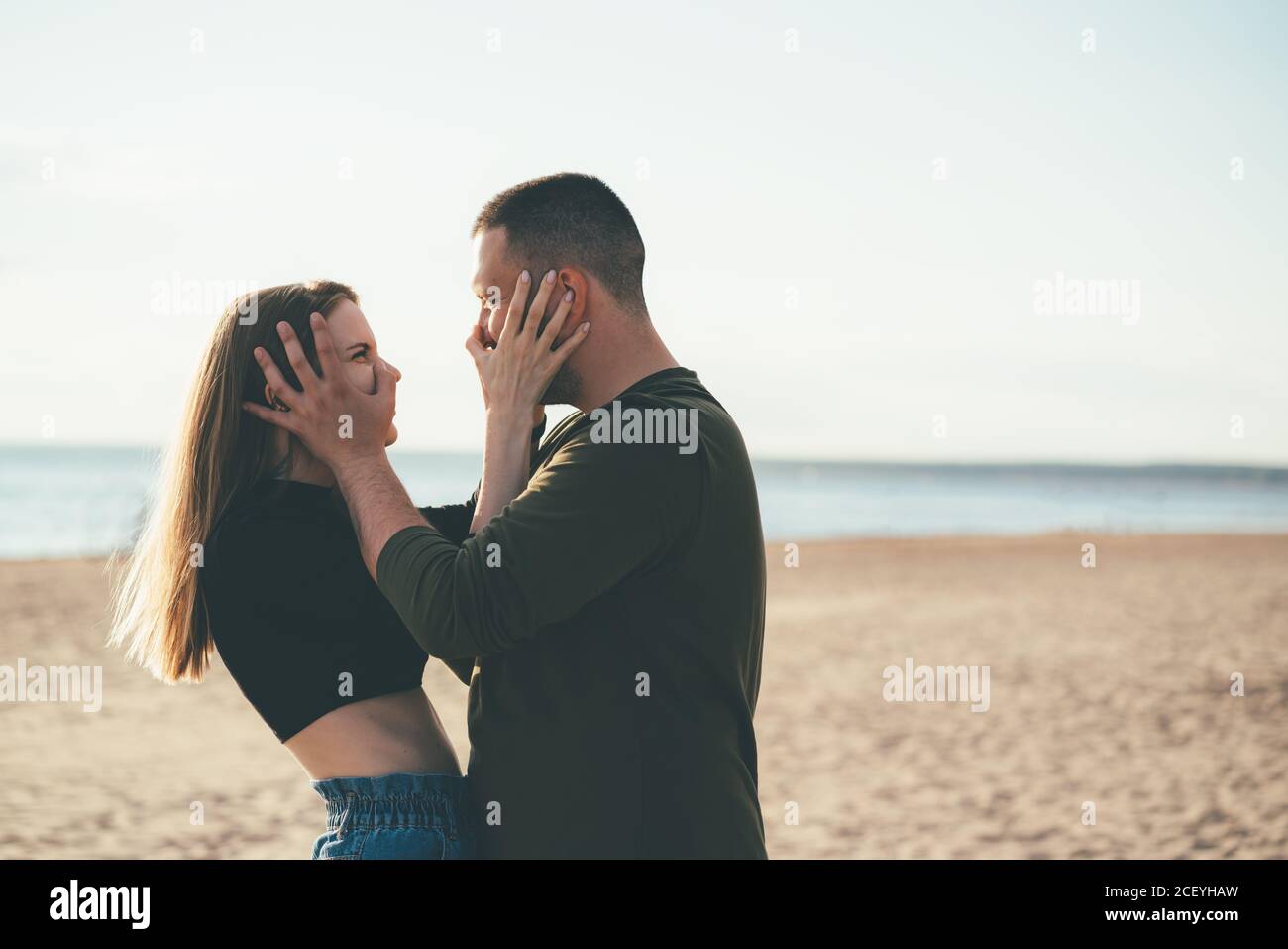 Woman push man away hi-res stock photography and images - Alamy
