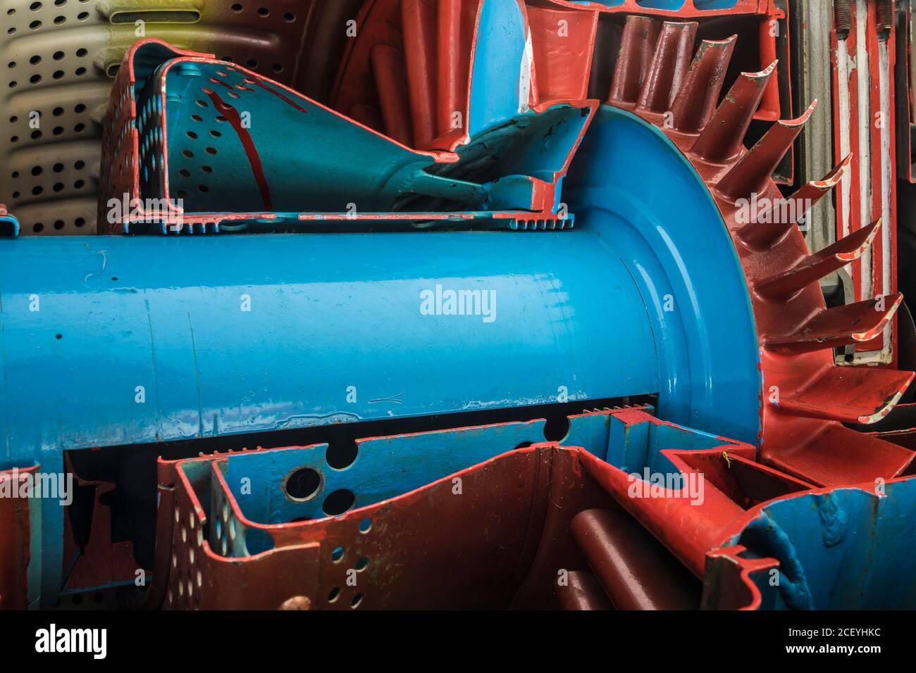 Detail of a historic jet engine Stock Photo - Alamy