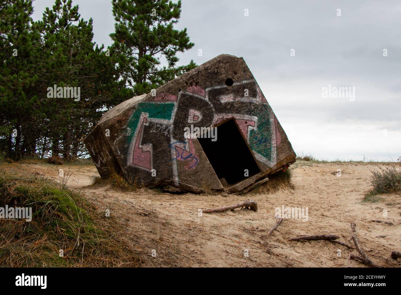 World war bunkers on Danish Island Romo, Denmark Stock Photo - Alamy