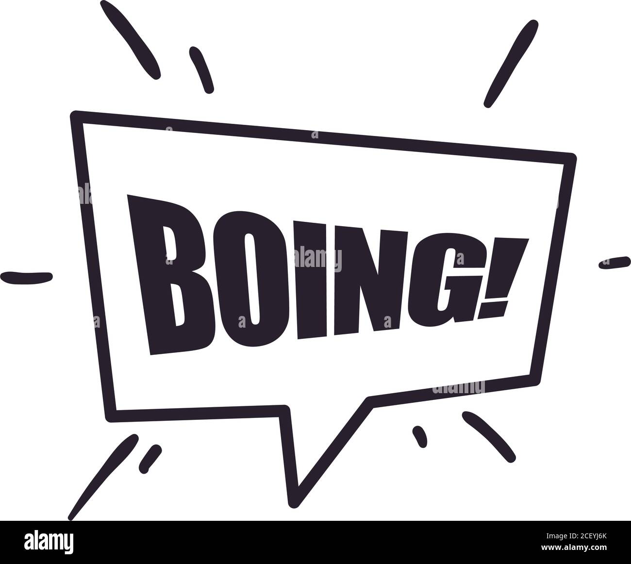 boing bubble line style icon design of pop art retro expression comic ...