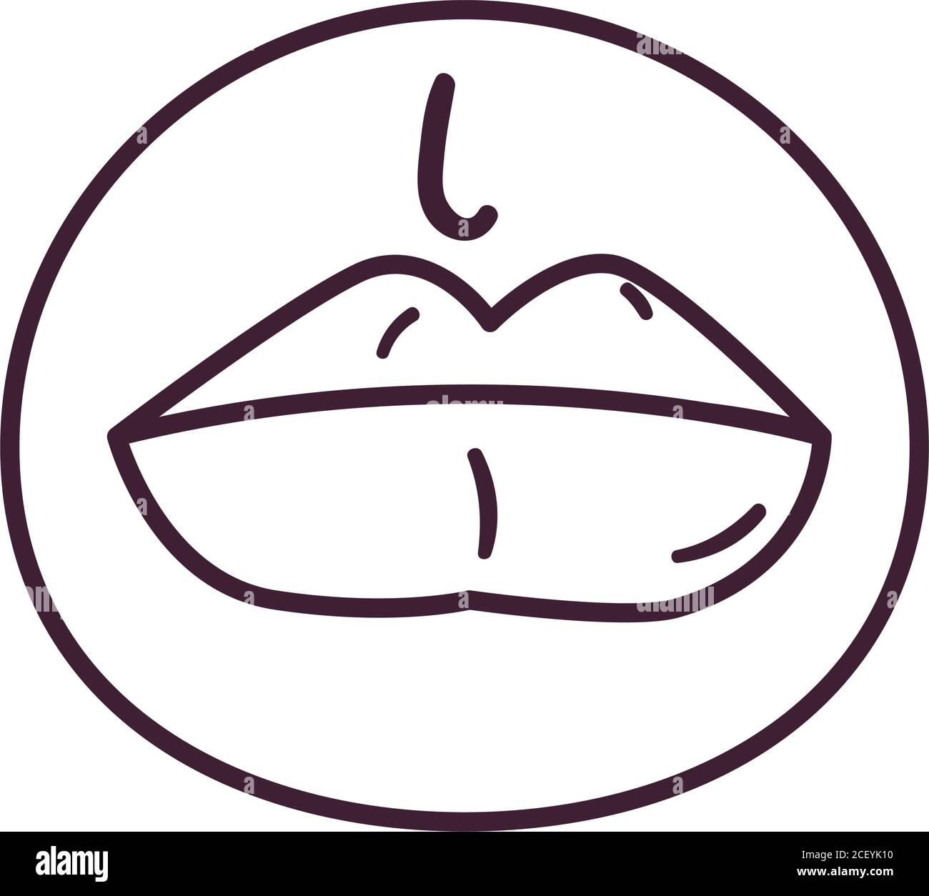 mouth line style icon design, Human body person people health anatomy ...