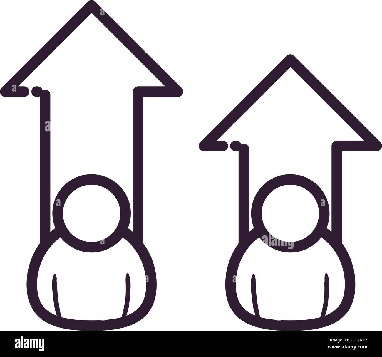 progress of president election with arrows line style icon design ...