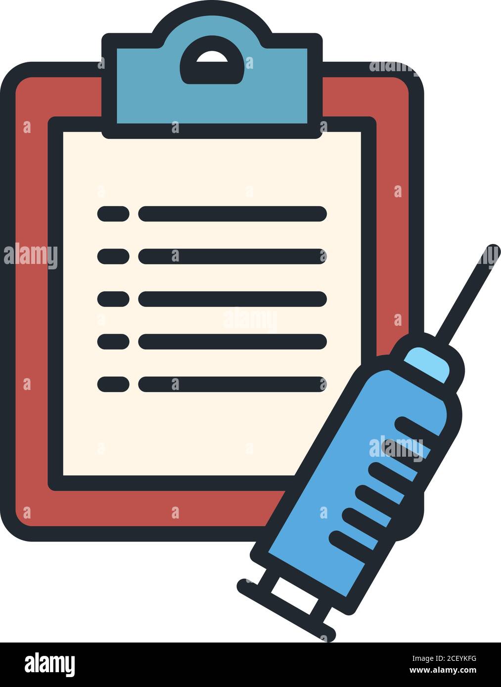 document with injection line and fill style icon design of Medical care ...