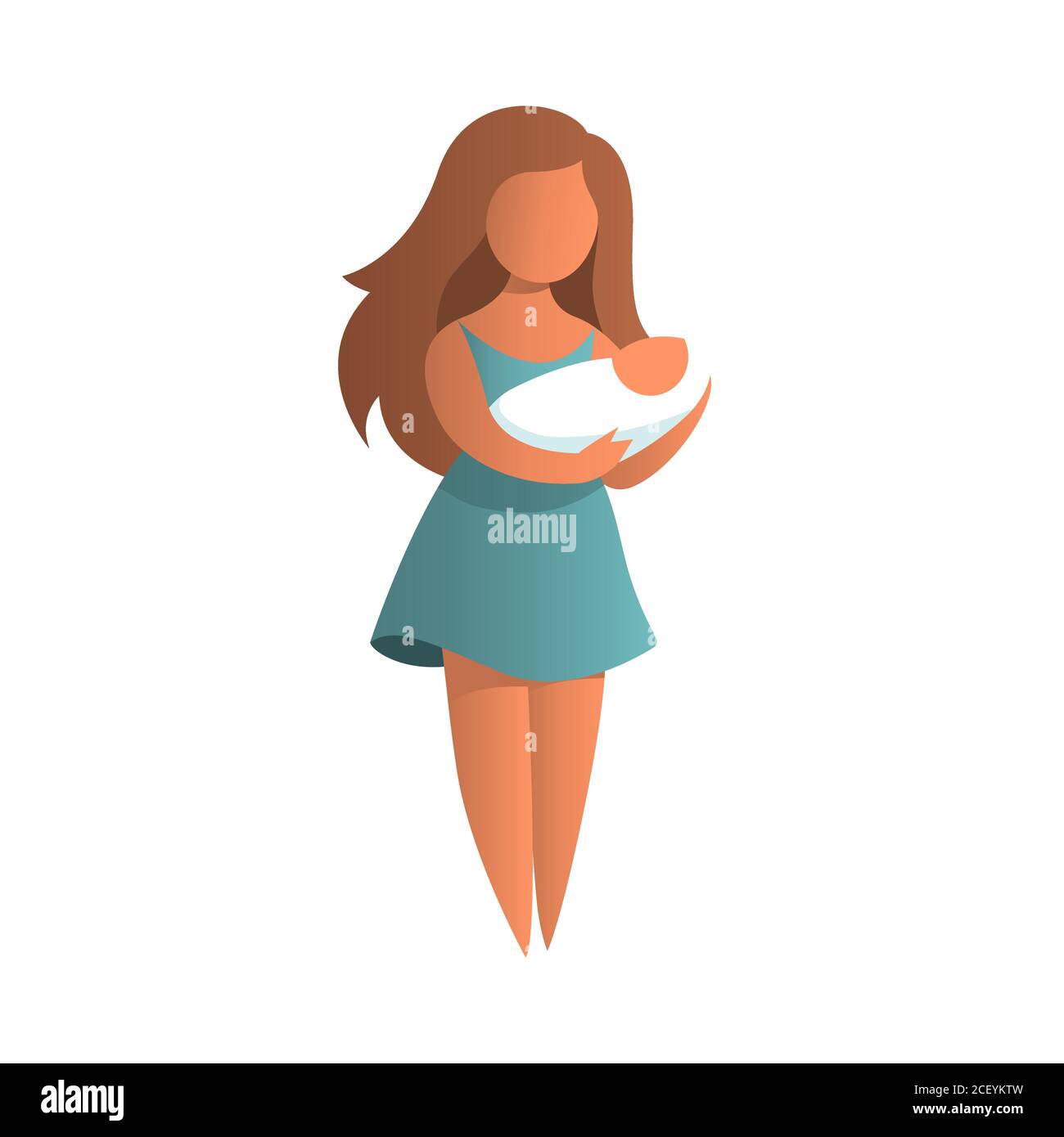 Woman nursing baby Stock Vector Images - Alamy