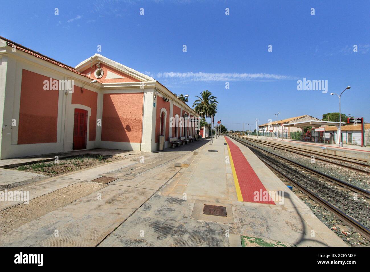 Torrellano, Alicante, Spain- July 28, 2020: Torrellano halt facility ...