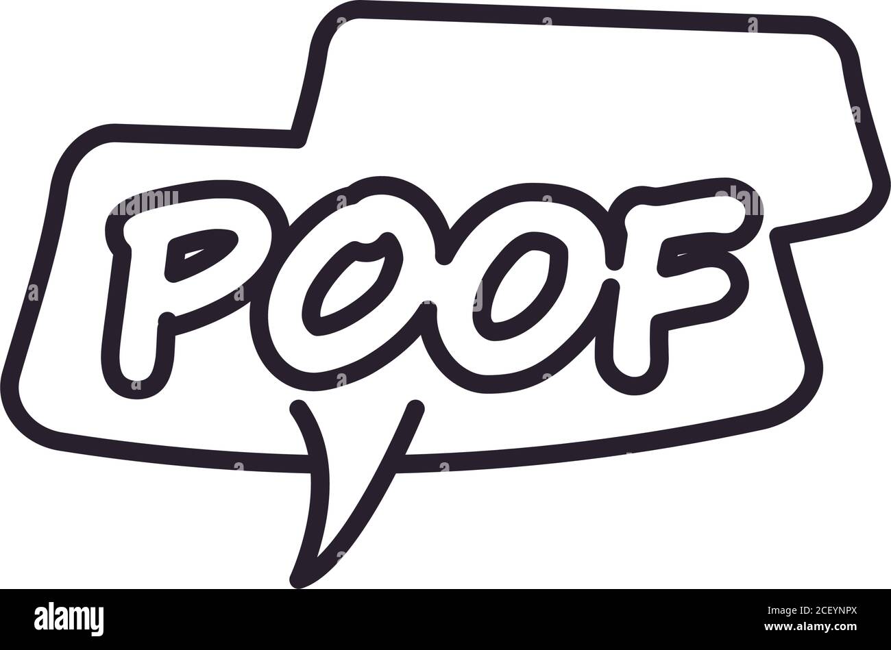 poof bubble line style icon design of pop art retro expression comic ...