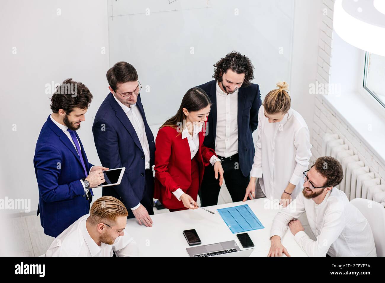 business coworking in office, young business people enjoy working ...