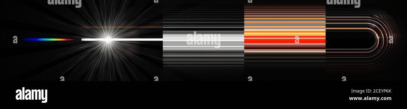 Futuristic stripe object panorama background design with light Stock ...