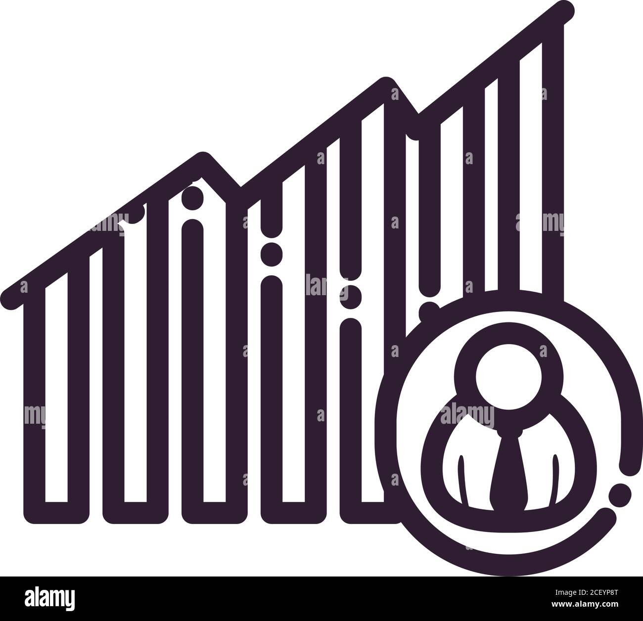 president with infographic line style icon design, election government ...