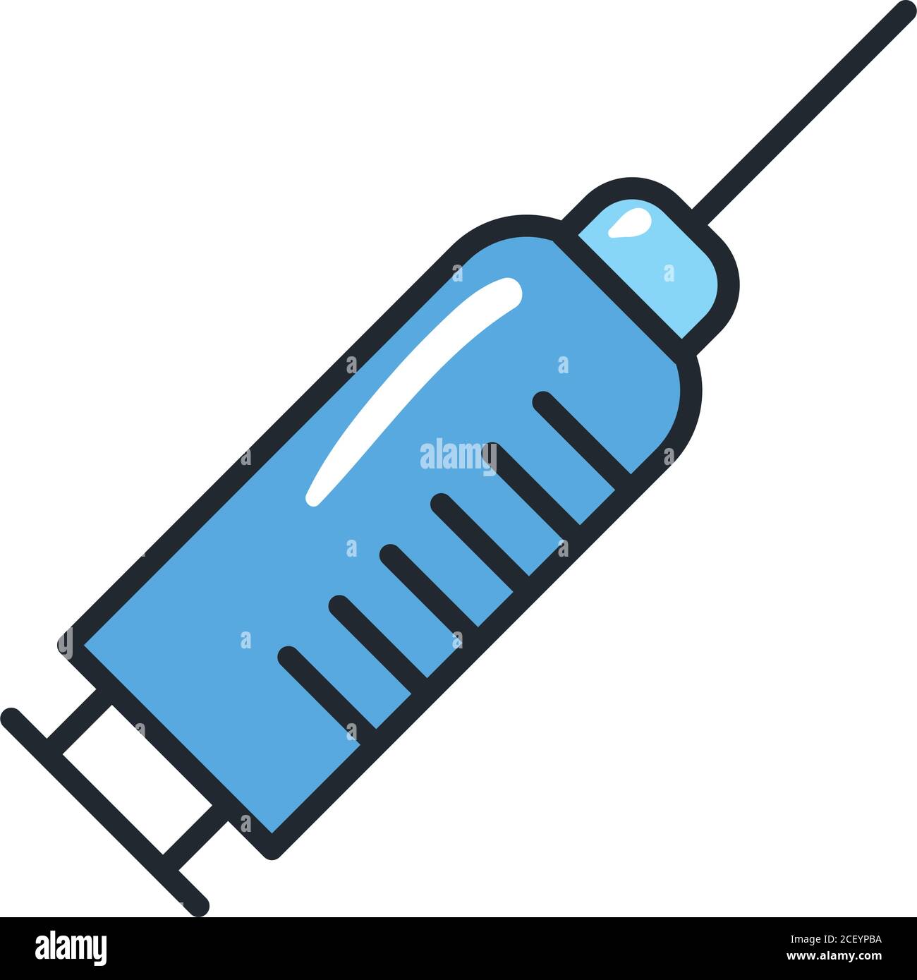 injection line and fill style icon design of Medical care health and ...