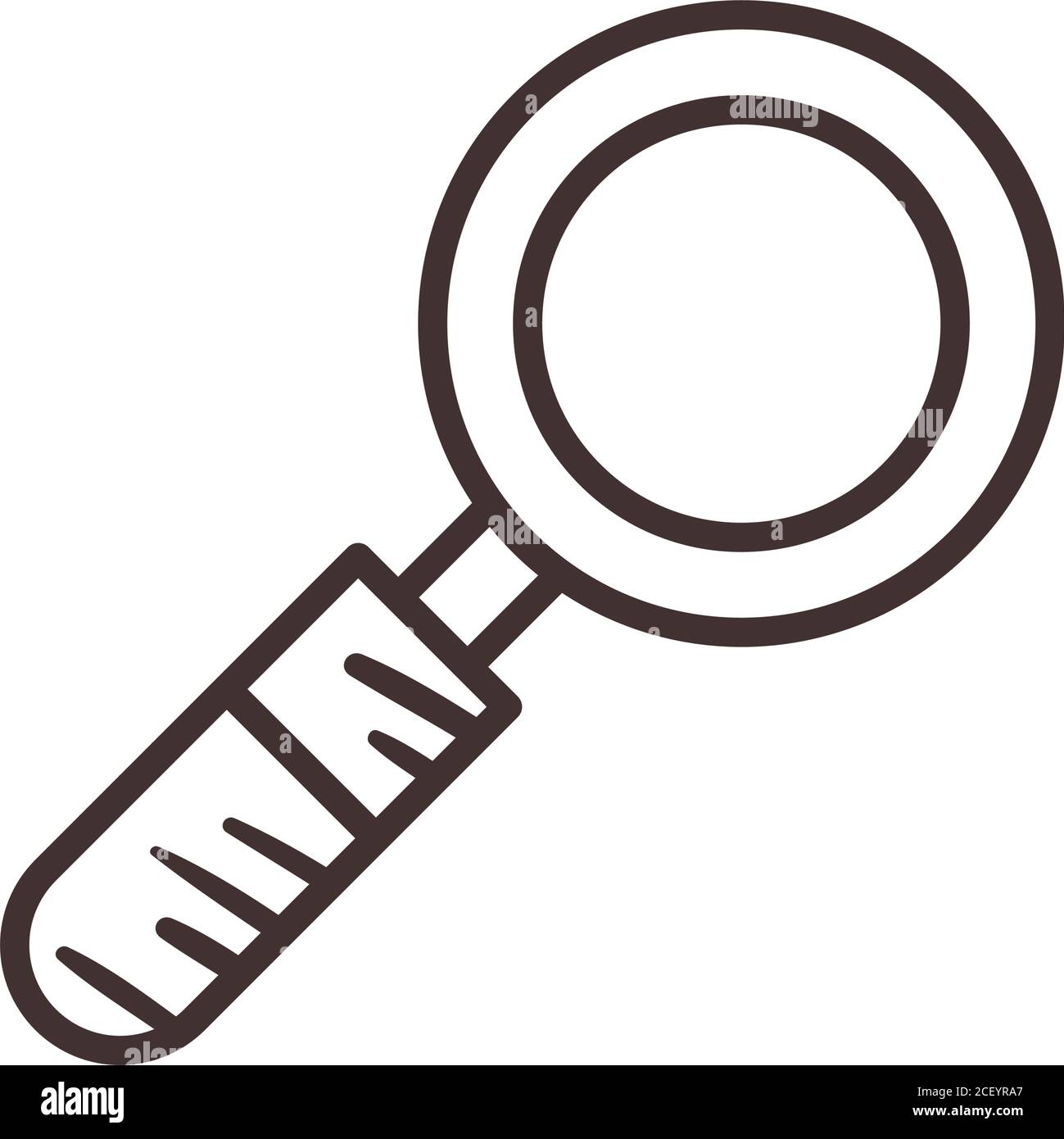 Lupe line style icon design, Tool search and magnifying glass theme Vector illustration Stock ...