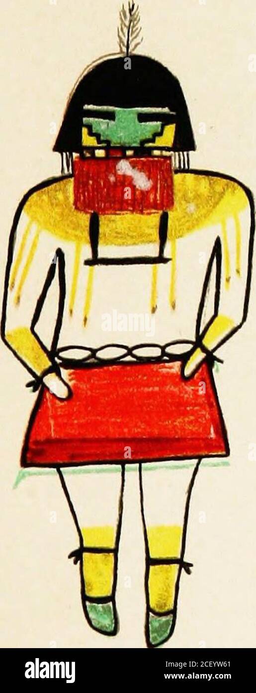 . Hopi Katcinas drawn by native artists. & v3^,