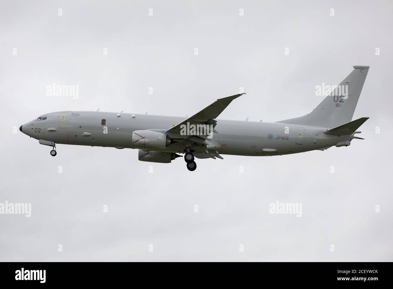NEWCASTLE UPON TYNE, ENGLAND July 23rd 2020An RAF Boeing P8 Poseidon ...
