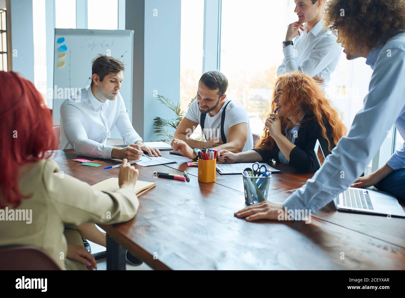 Dynamic atmosphere of efficiency and hard work, active and enthusiastic ...