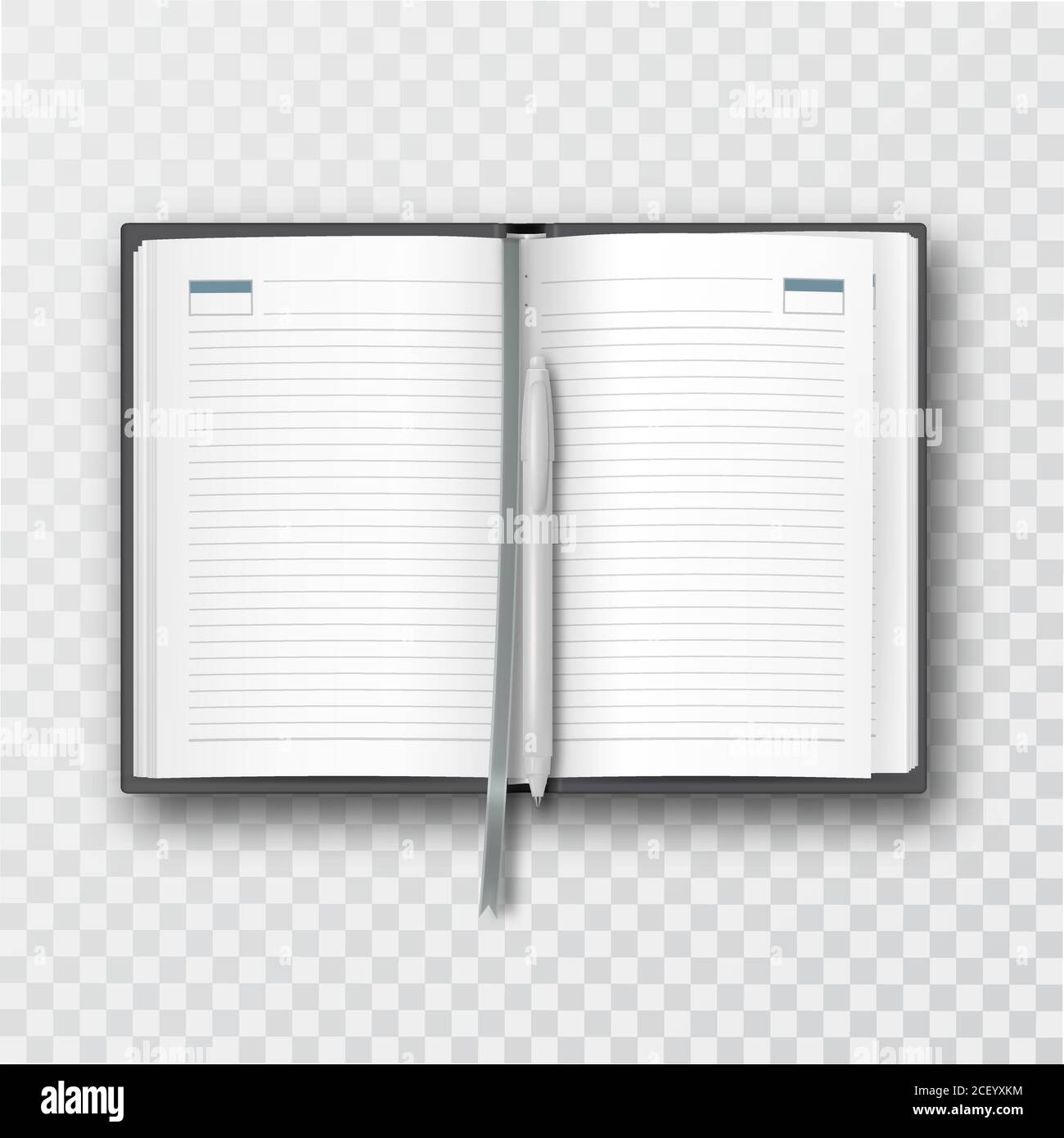 Clean notepad pen on Stock Vector Images - Alamy