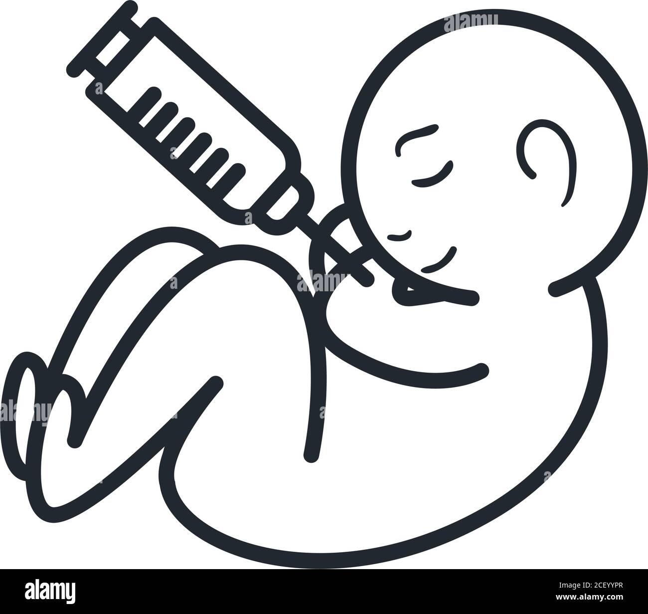 baby with injection line style icon design of Medical care health and ...