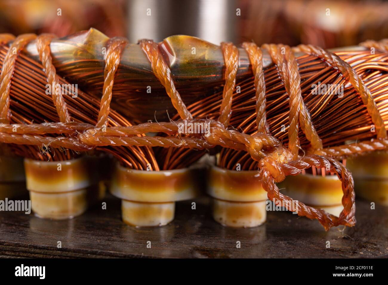 Copper winding of the electric motor. Spare parts for the repair of ...