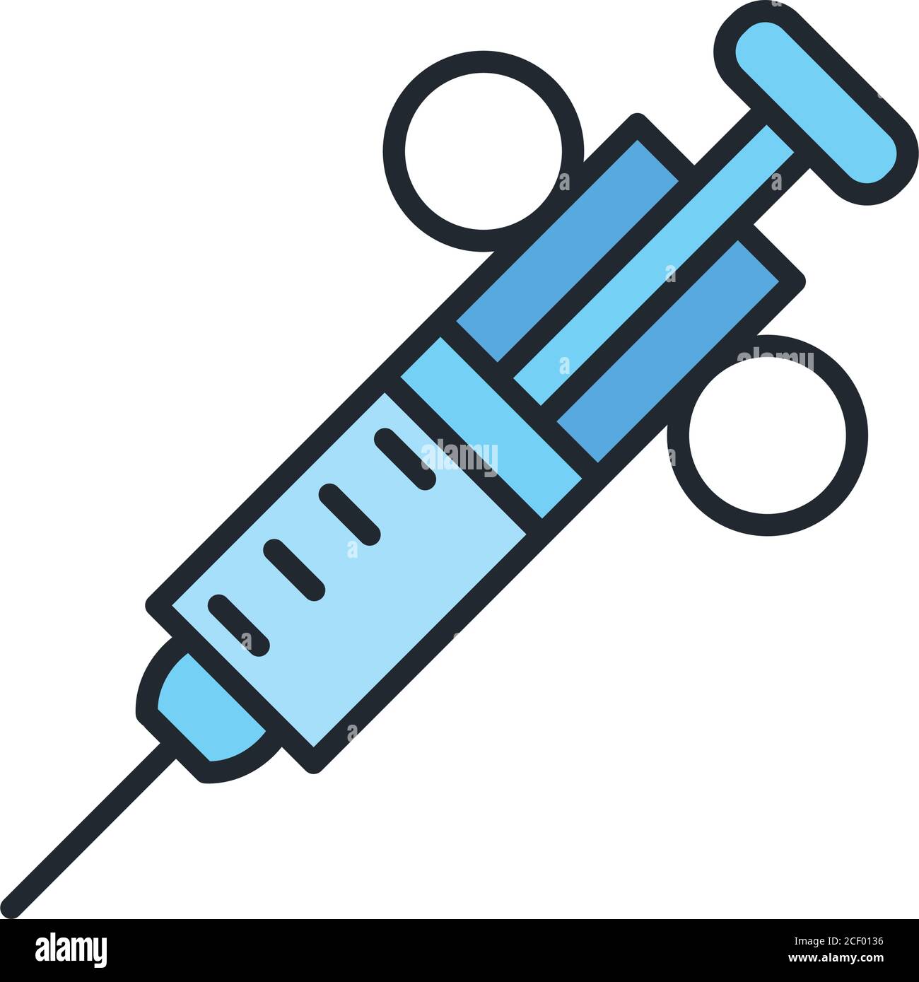 injection line and fill style icon design of Medical care health and ...