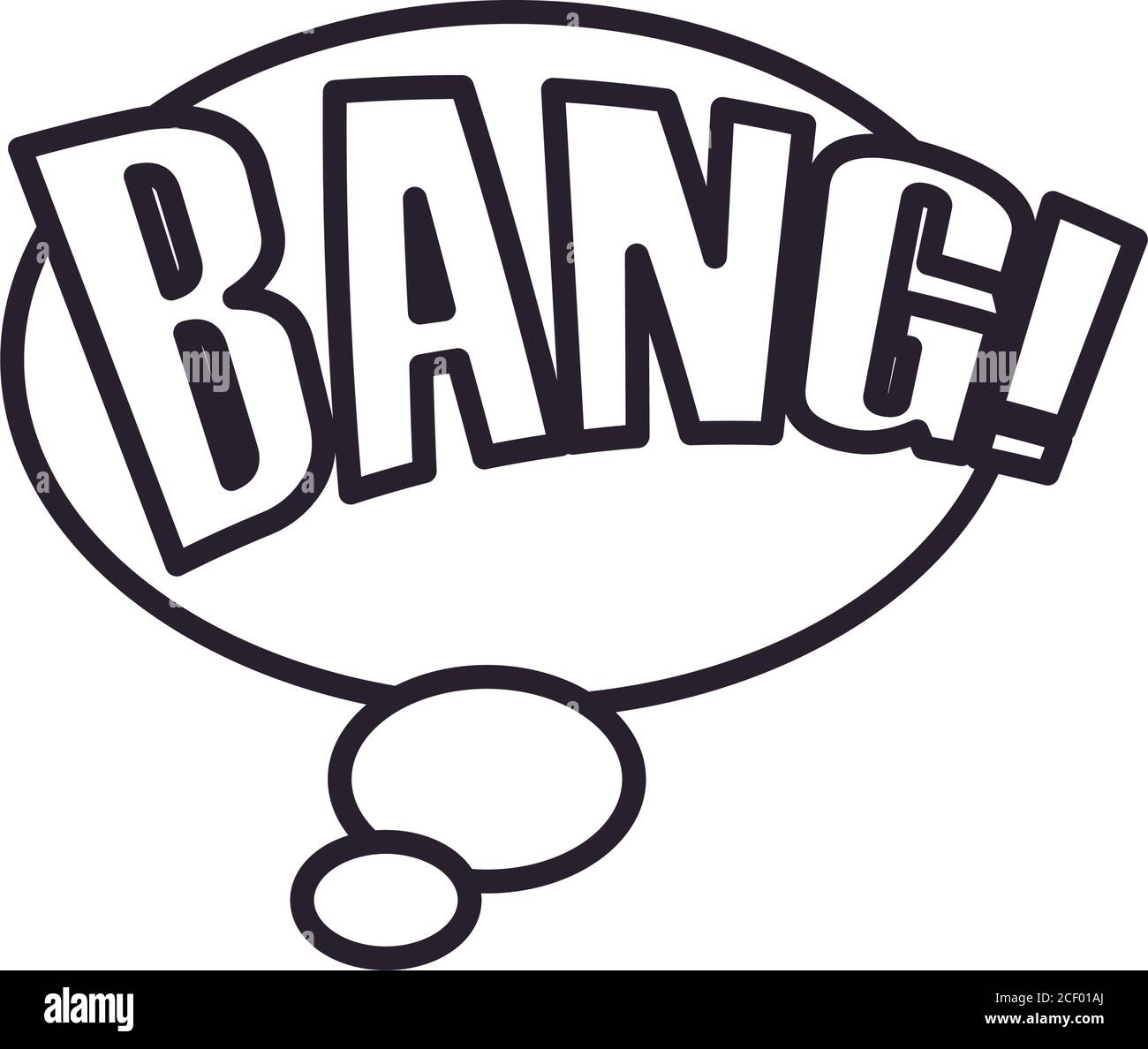 bang bubble line style icon design of pop art retro expression comic ...