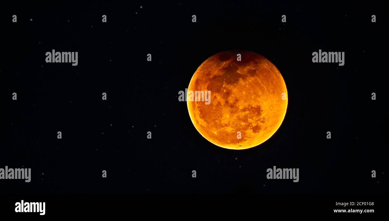 Blood moon over Brazil.. Lunar eclipse of July 27, 2018 Stock Photo - Alamy