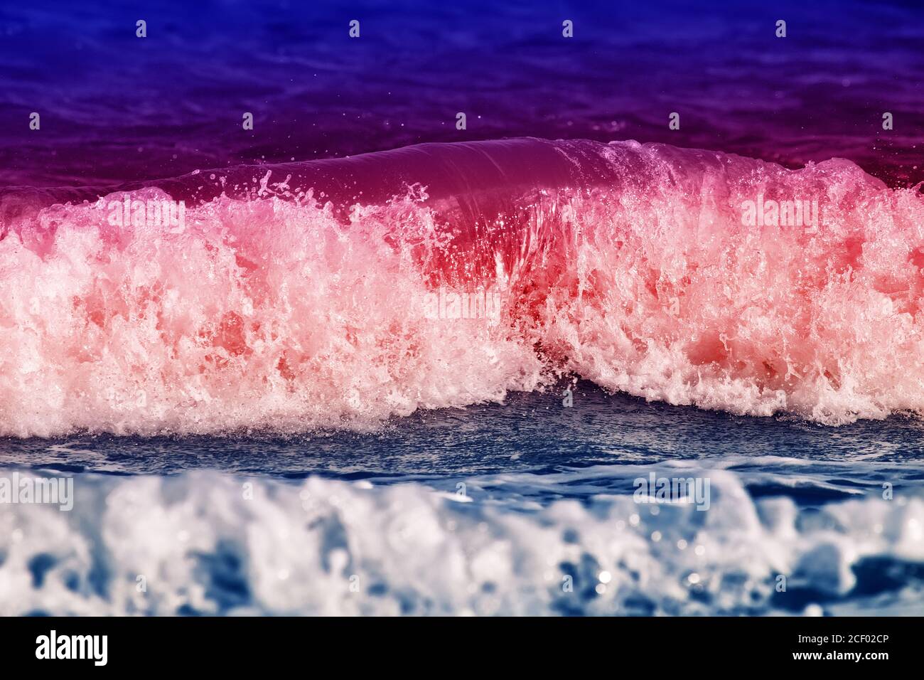 Bright coastal color wave with splashes. Joy to visit the sea on ...