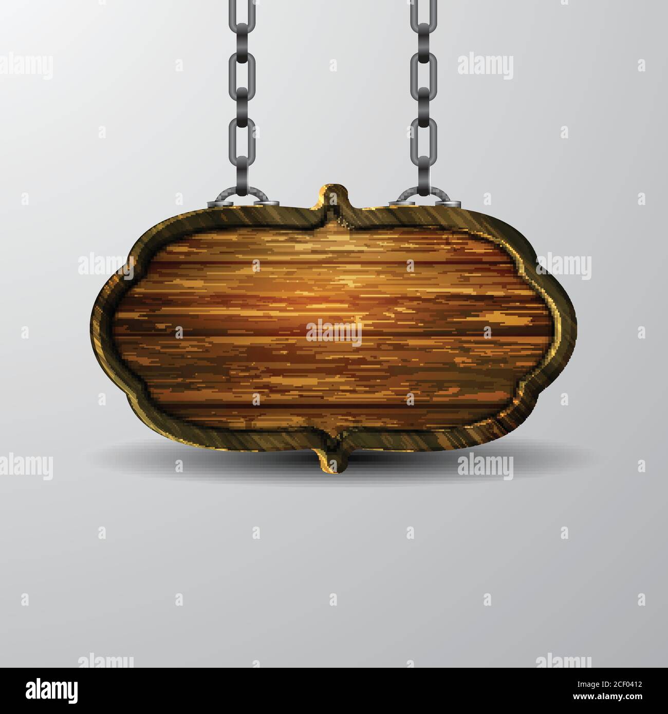 Vector realistic illustration of wooden signboard Stock Vector Image ...