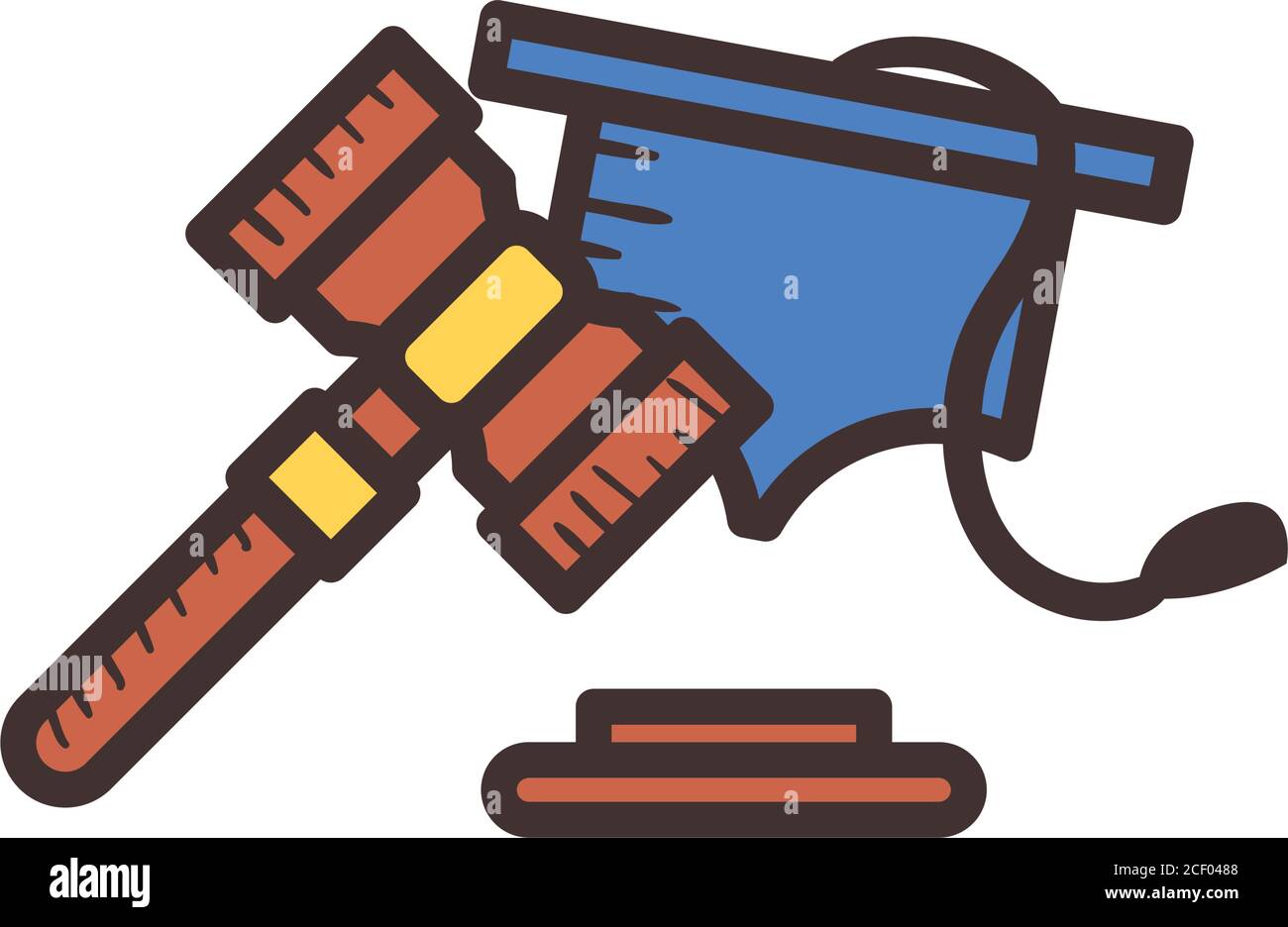 Legal hat judicial law Stock Vector Images - Alamy