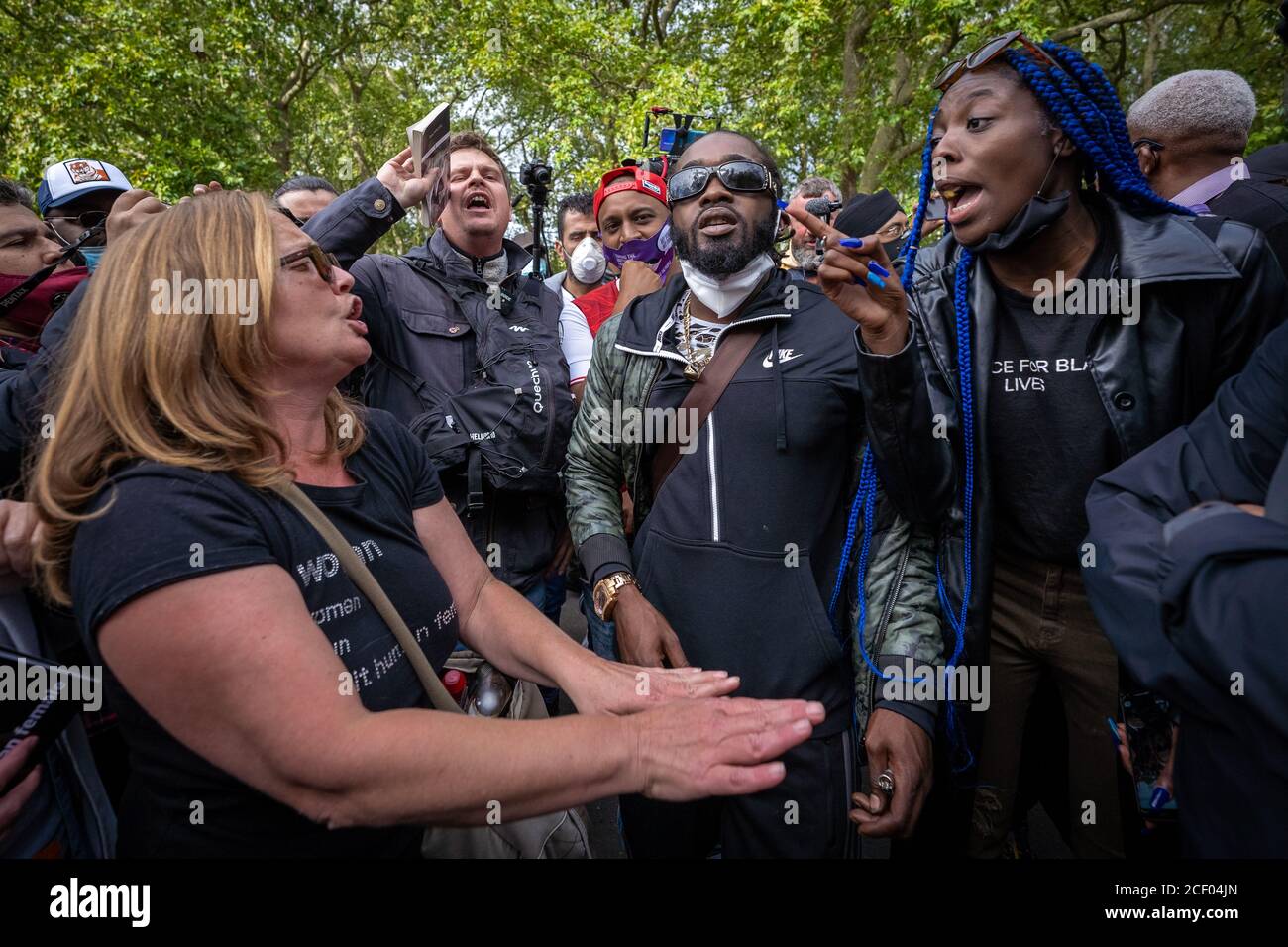 Standing For Women supporters(L) clash with Black Lives Matters ...