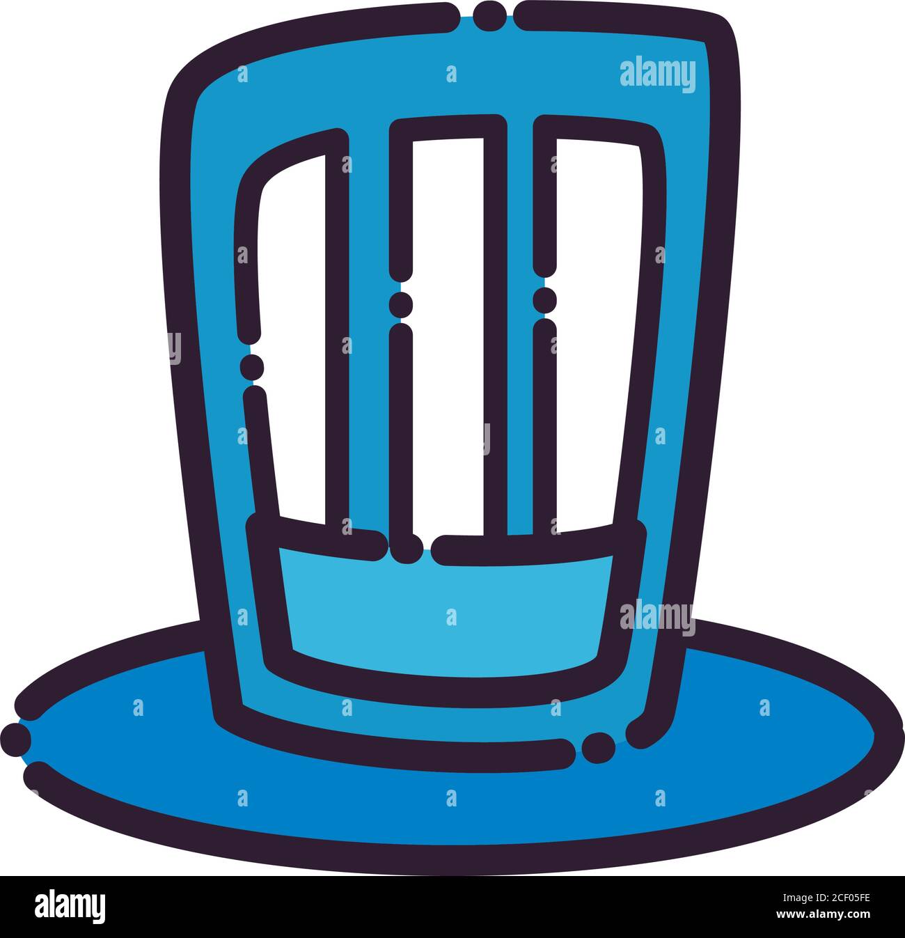 striped usa hat line and fill style icon design, President election ...