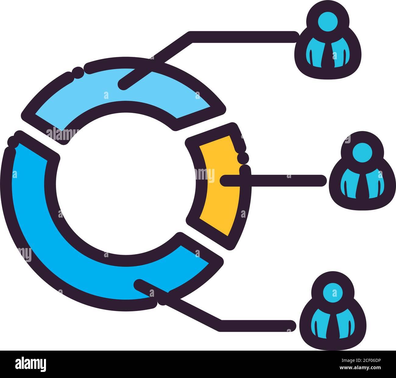 Donut chart Stock Vector Images - Alamy