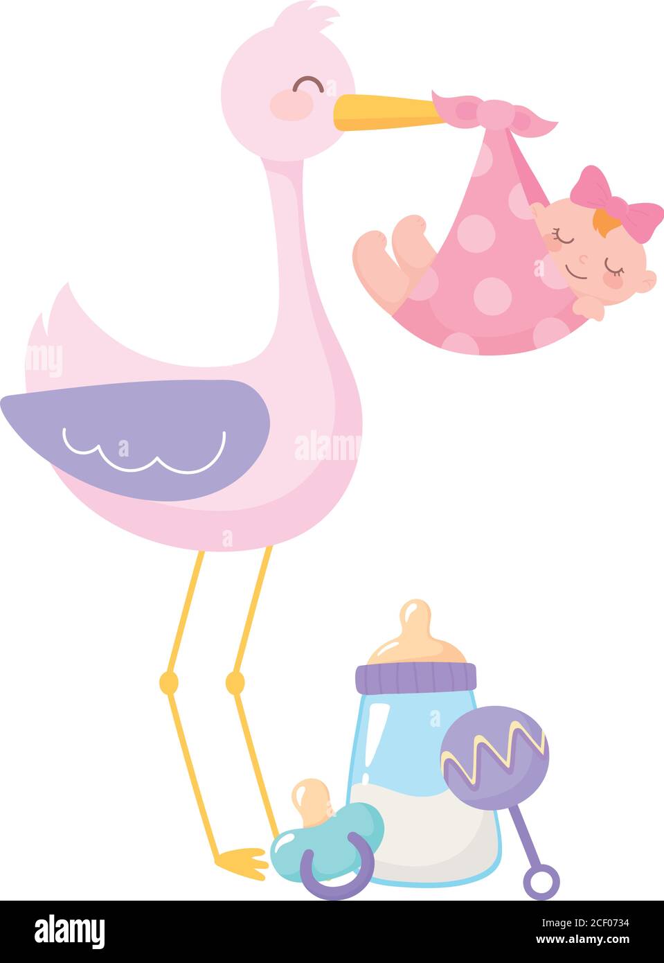 Bottle Feeding Baby Clipart Stork
