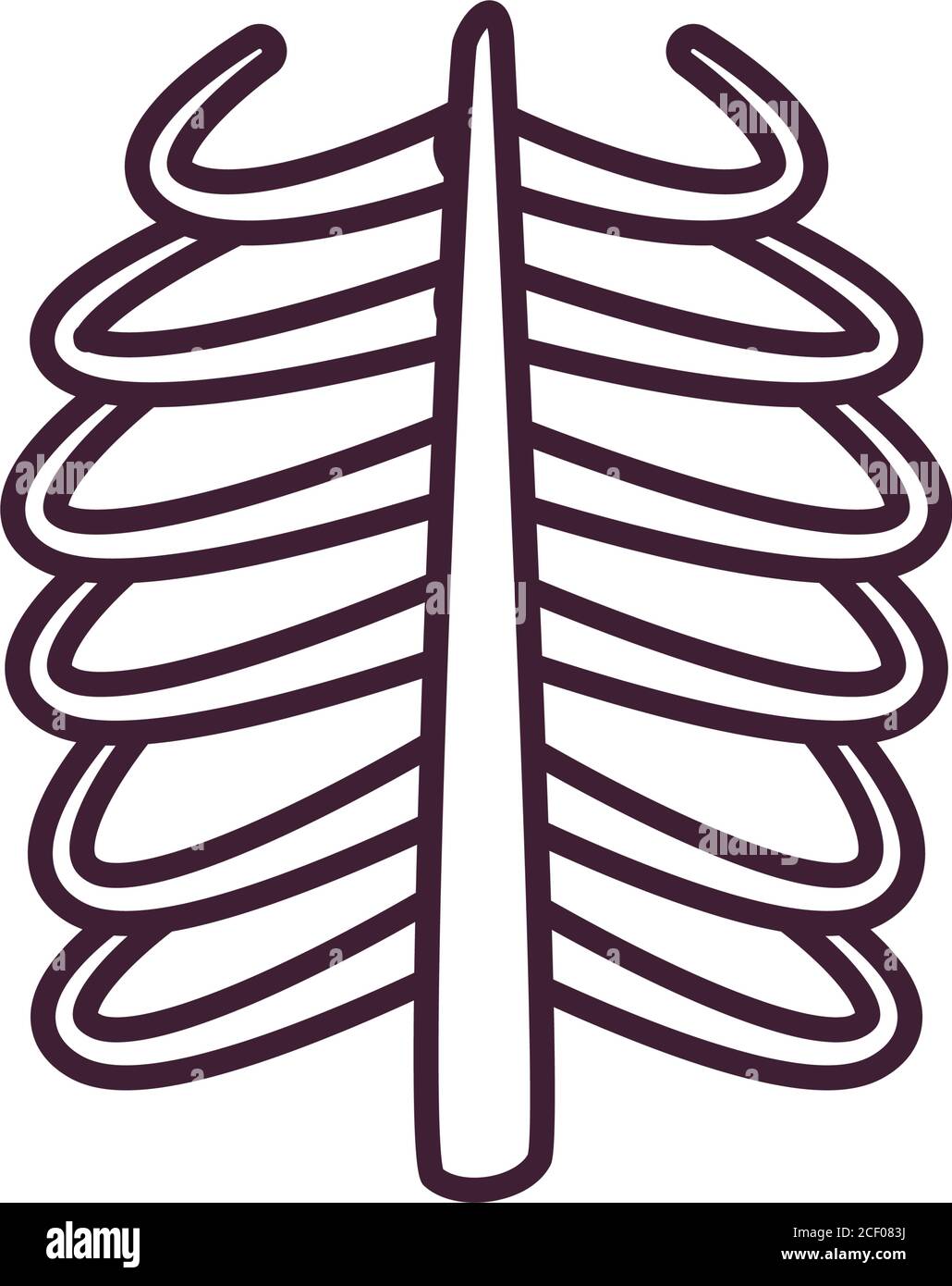 ribs line style icon design, Human body person people health anatomy ...