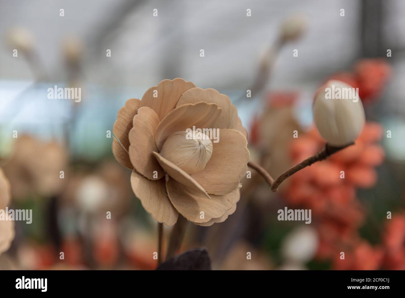 Handmade fake flowers for interior decoration Stock Photo - Alamy