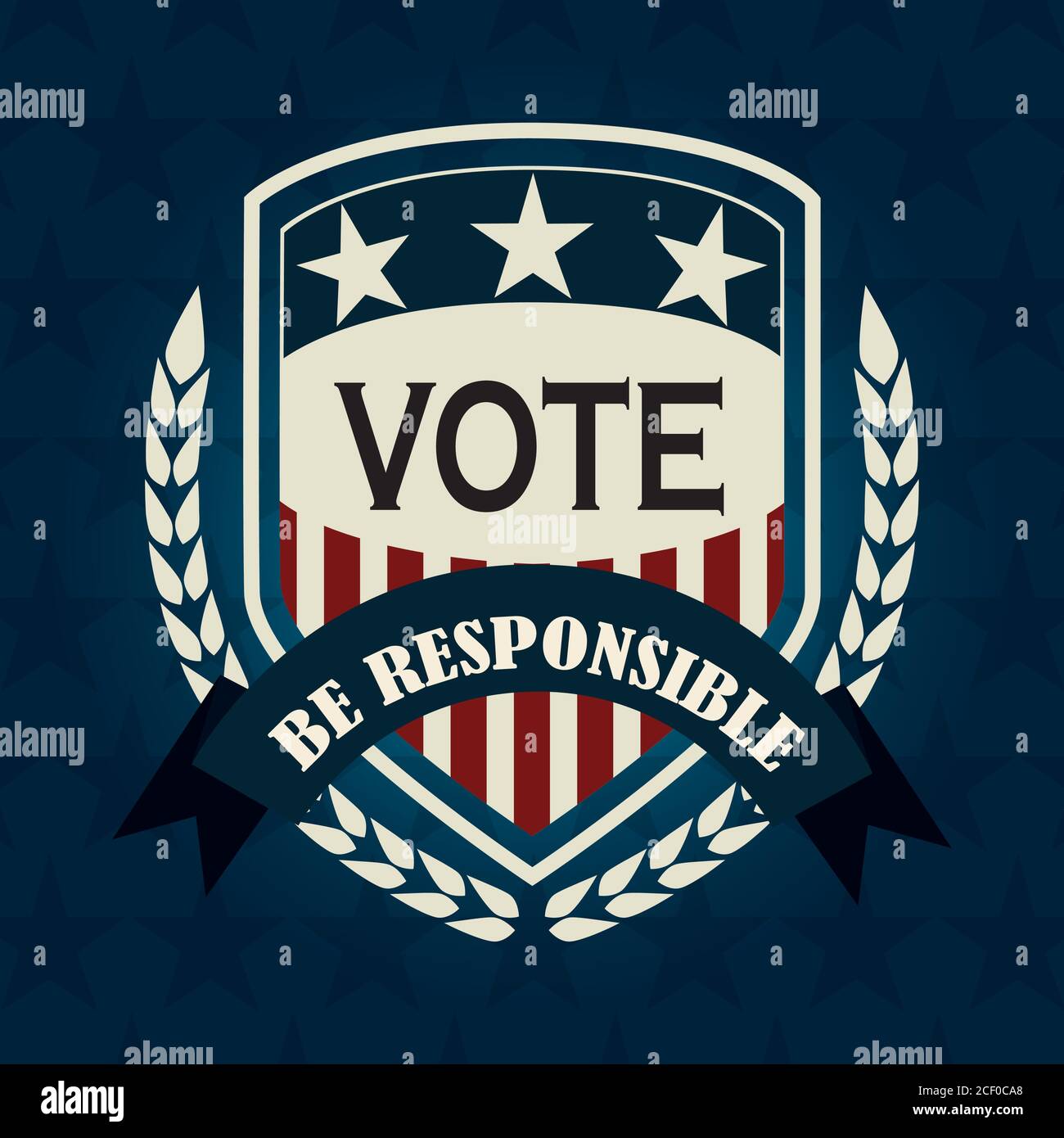 vote be responsable american flag emblem, politics voting and elections ...