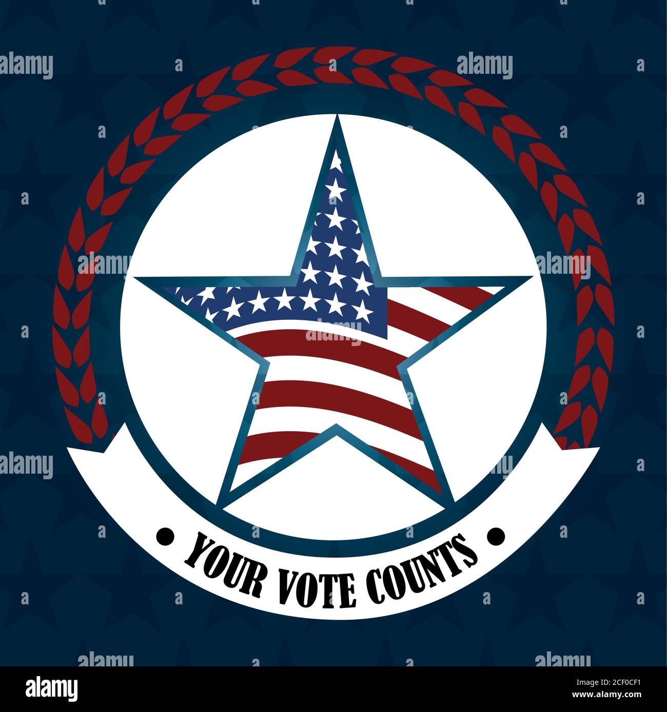 american flag in star emblem, politics voting and elections USA, make ...