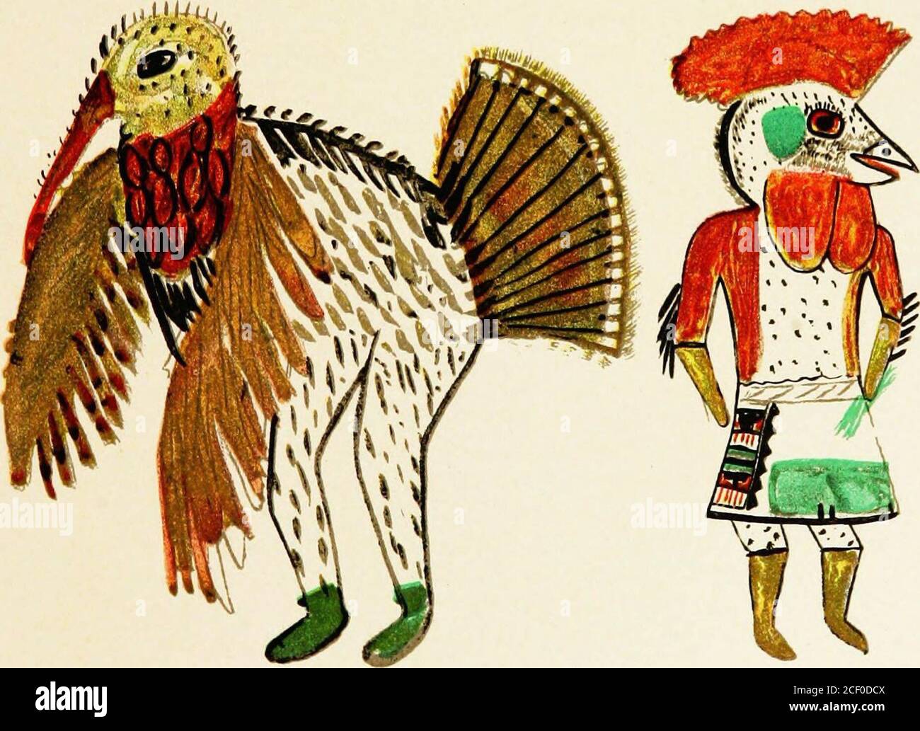 . Hopi Katcinas drawn by native artists. HOSPOA PATSZRO. KOYONA KOWAKO ...