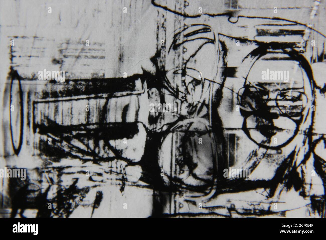 Fine 1970s vintage black and white creative photography of a high ...