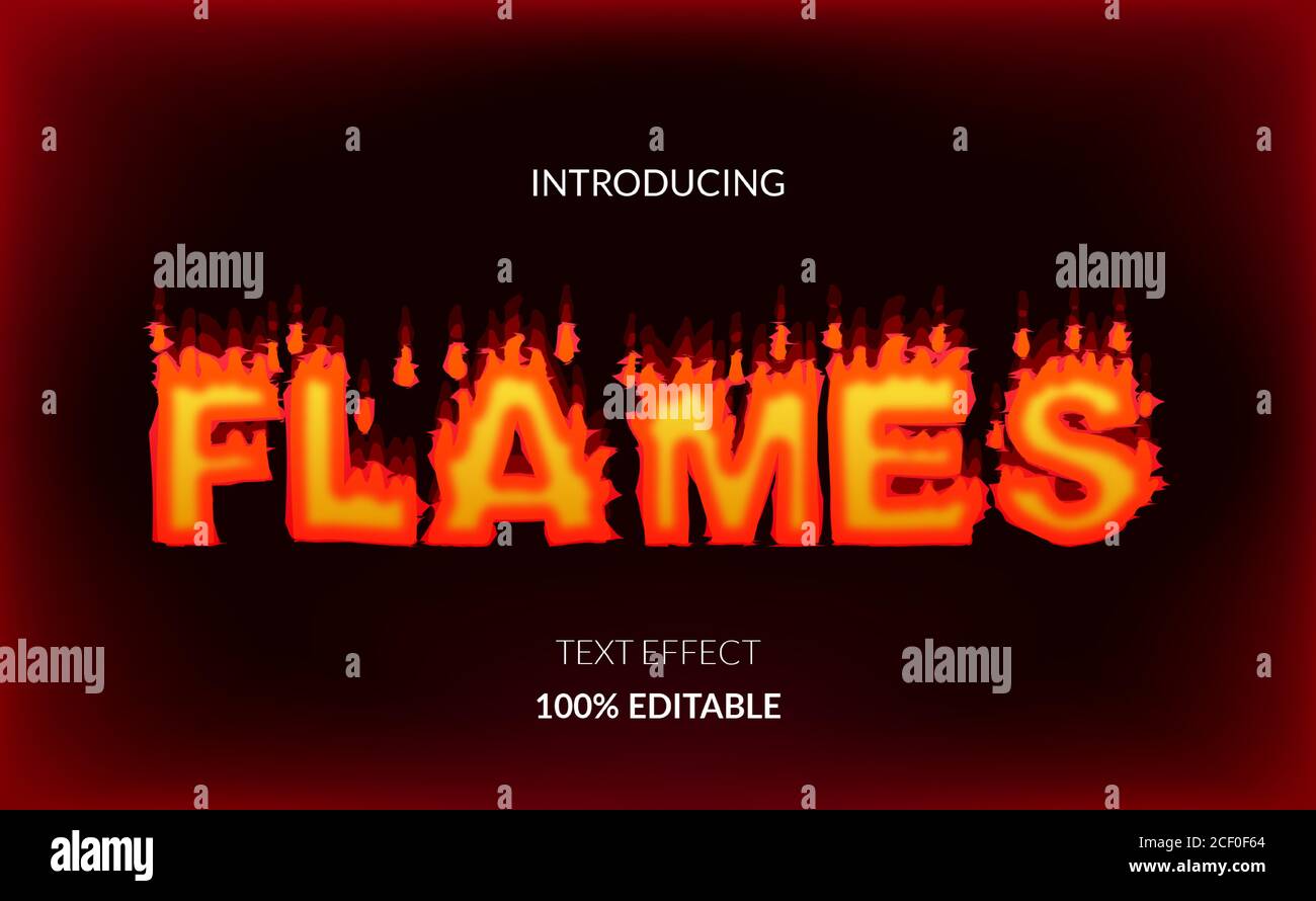 Burning fire fonts hi-res stock photography and images - Alamy