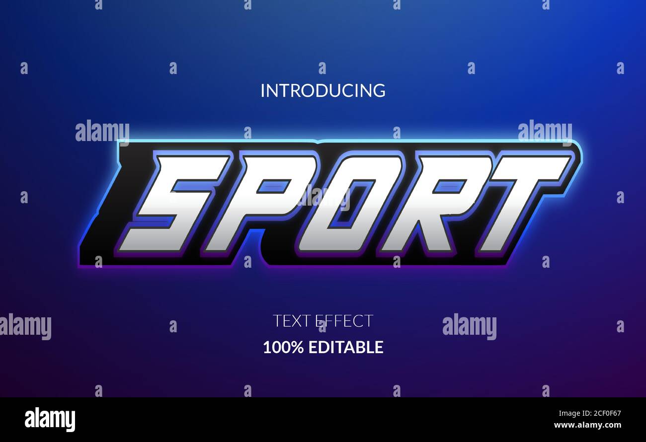 Elegant futuristic sport editable style text effect, suitable for ...