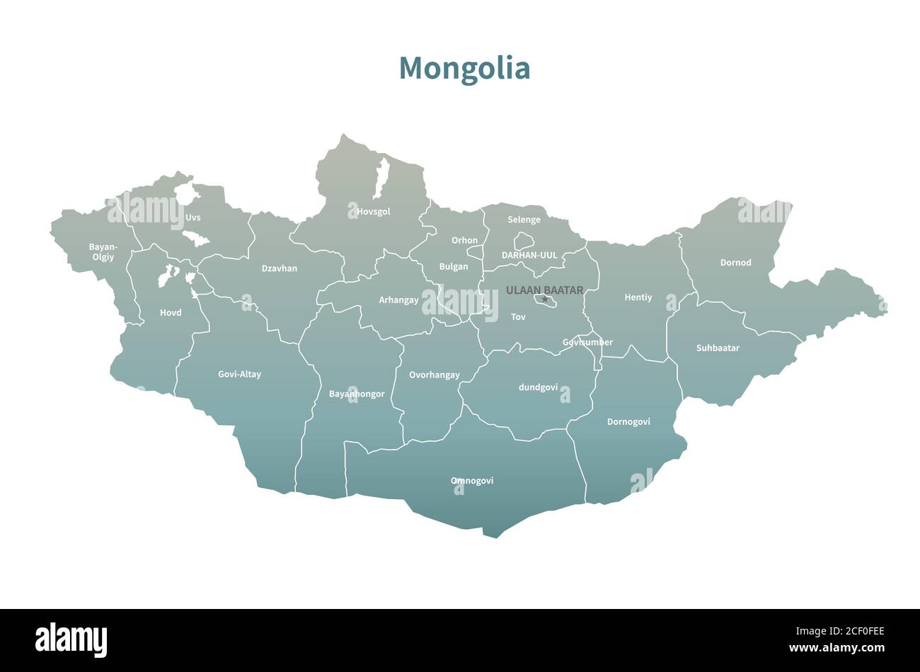 Mongolia geographical map